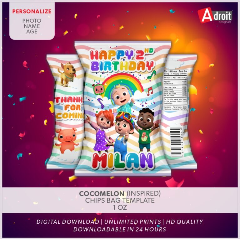 COCOMELON (INSPIRED) CAPRI SUN TEMPLATE - Adroit Design Art
