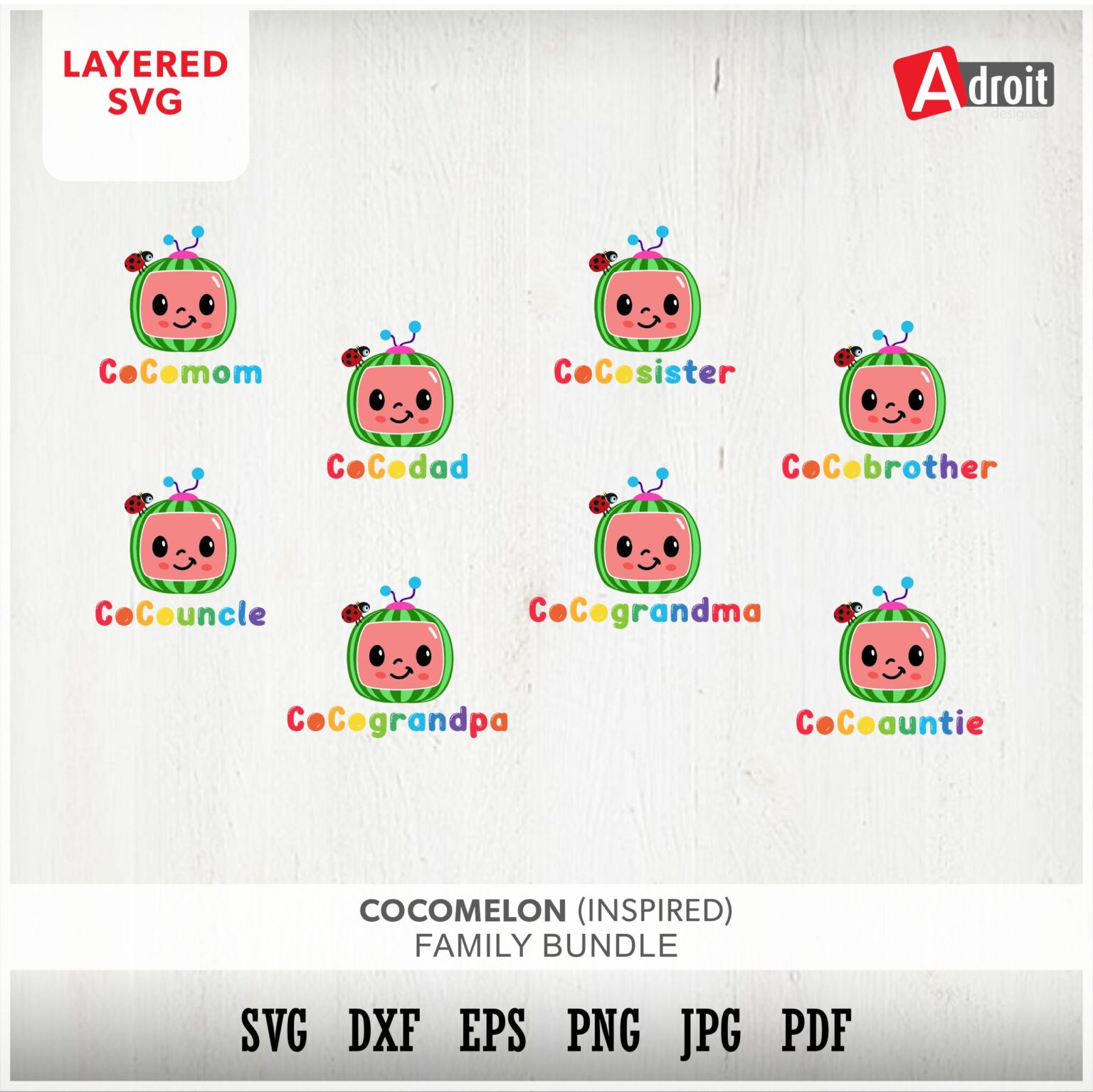 COCOMELON (INSPIRED) FONT BUNDLE - Adroit Design Art