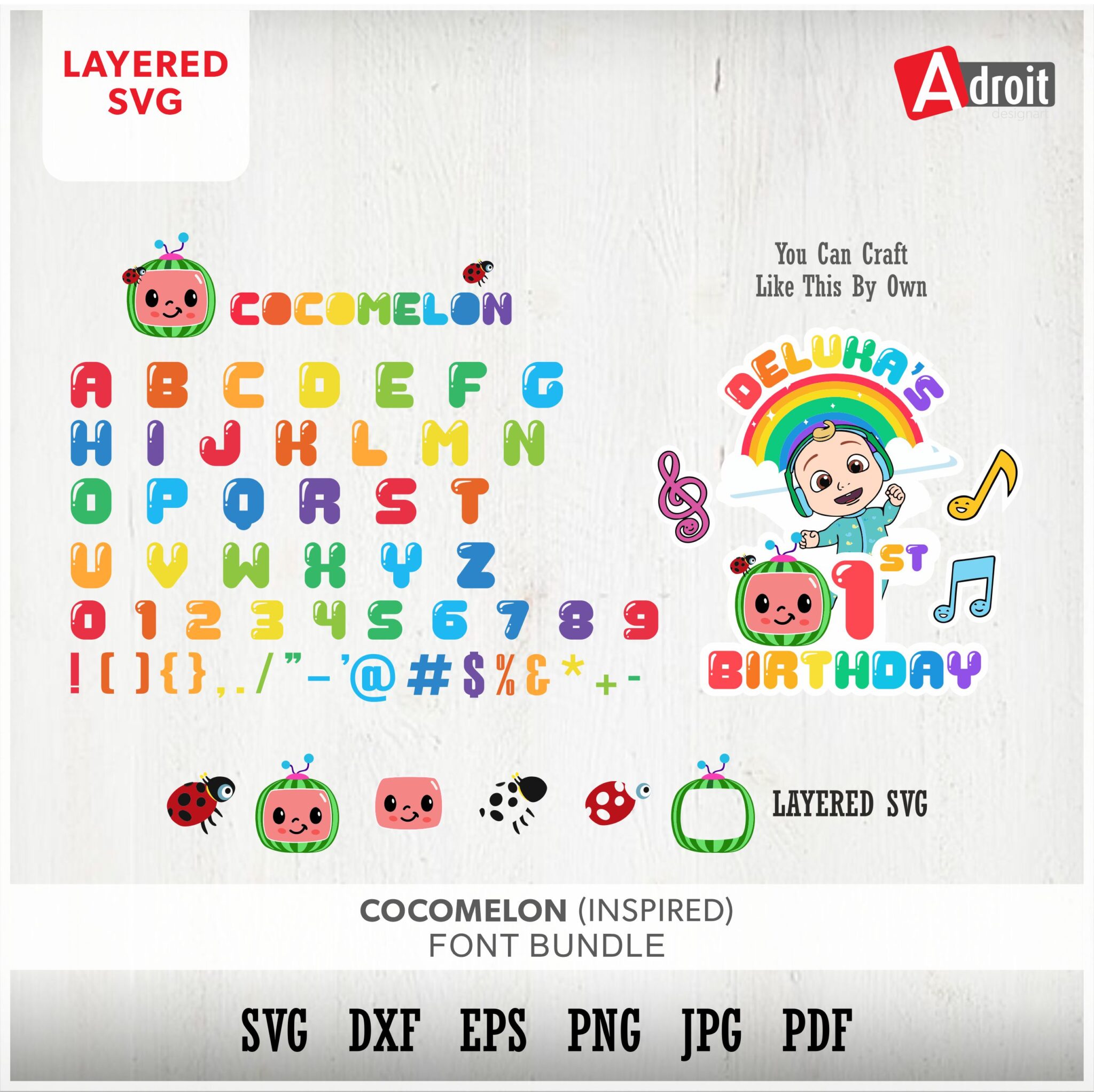 COCOMELON (INSPIRED) FAMILY BUNDLE - Adroit Design Art